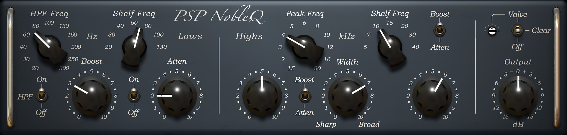 PSP NobleQ a passive equalizer with a wide range of frequency settings